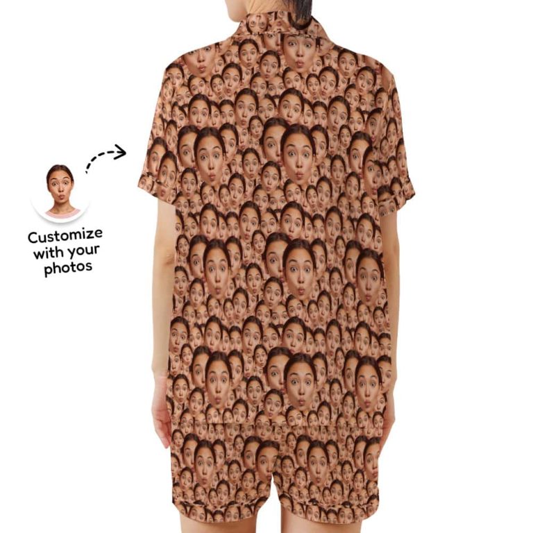 Face Print Pajamas With Your Photo | Custom All-Over Face PJs